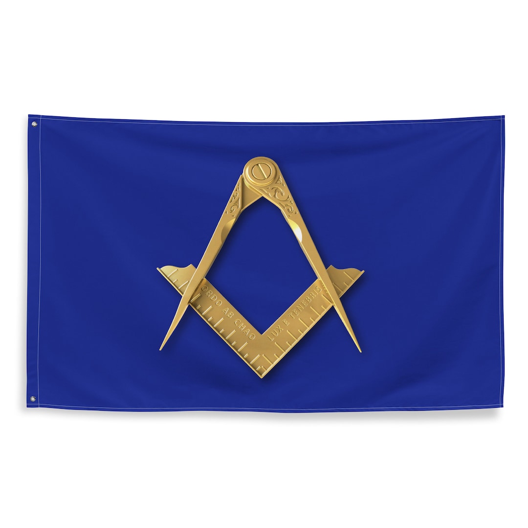 Masonic Freemason Flag Gold Square and Compass - Etsy