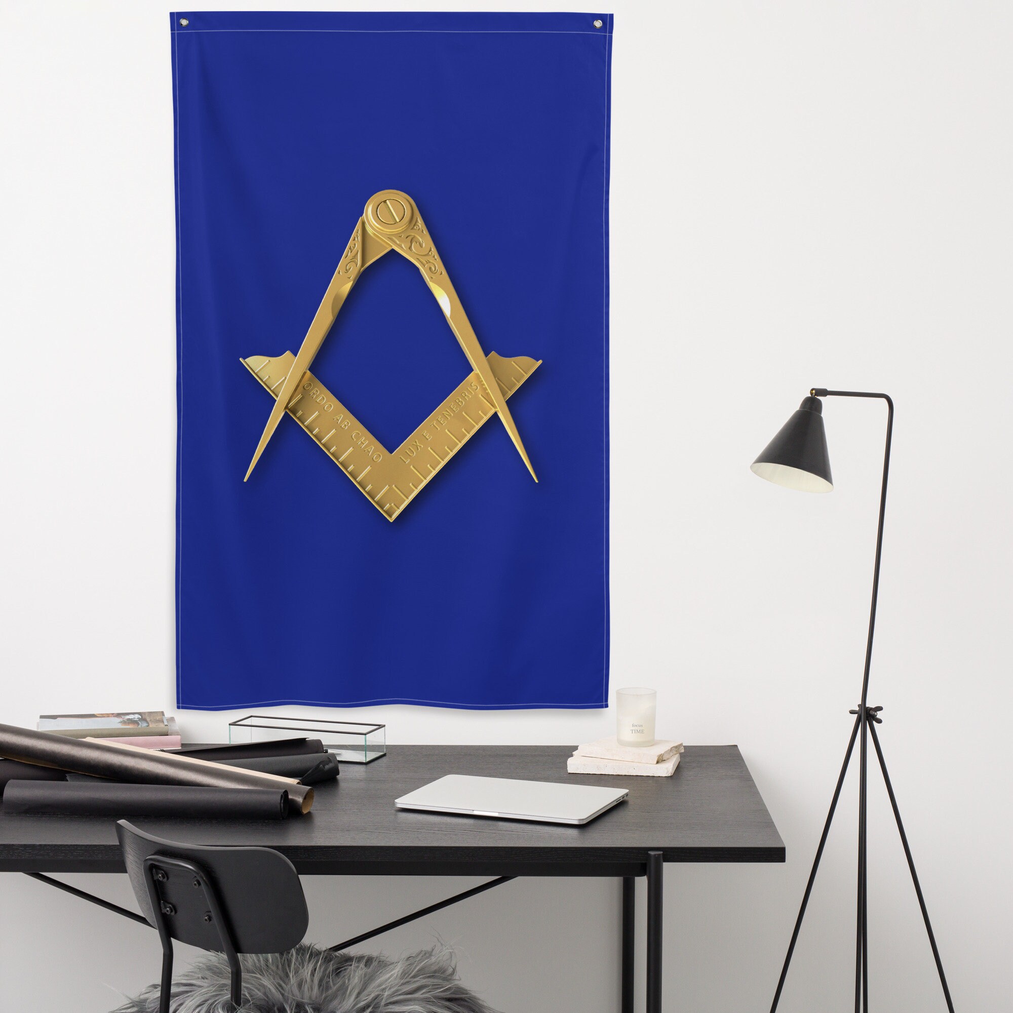 Masonic Freemason Flag Gold Square and Compass - Etsy