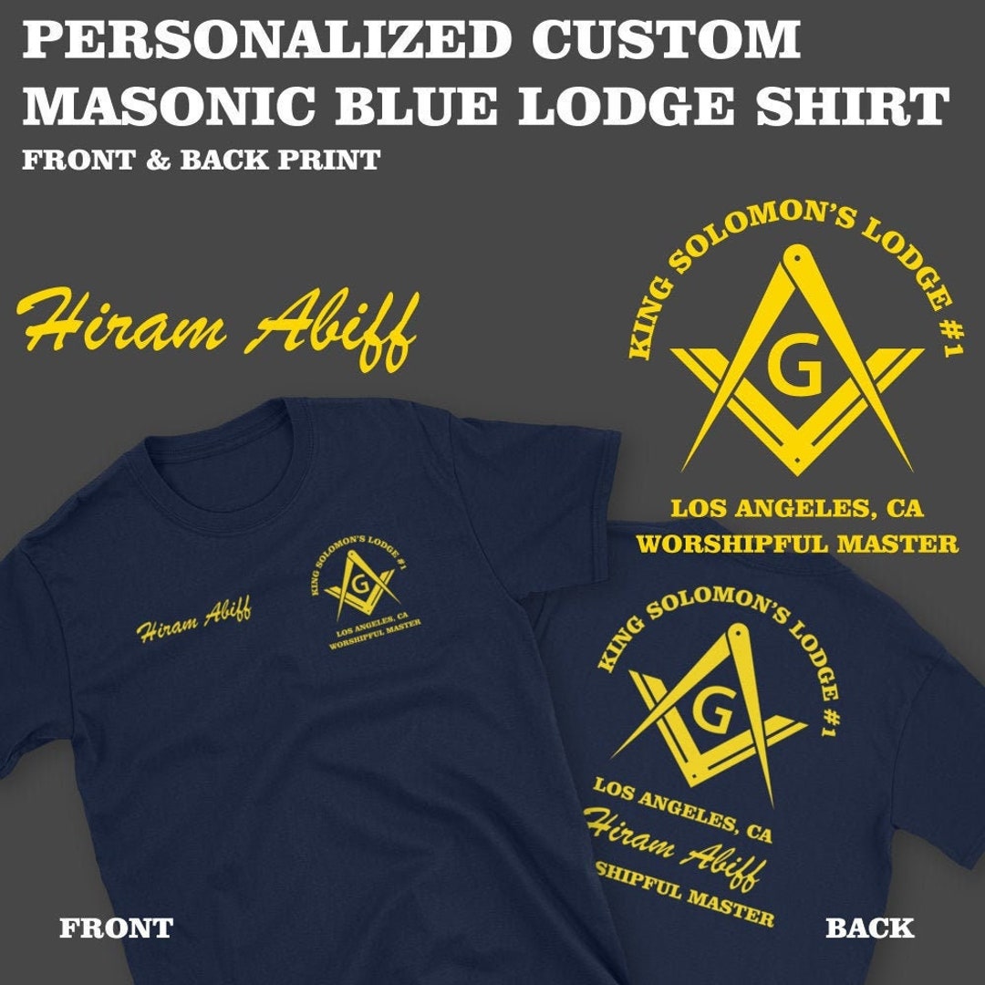 Personalized Masonic Shirt, Custom Square & Compass Tee, Freemason ...