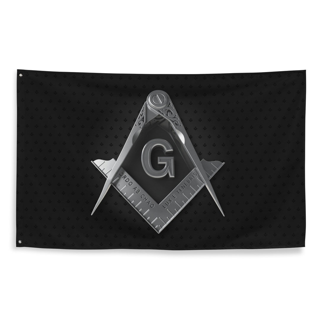 Masonic Freemason Flag Silver Square and Compass - Etsy