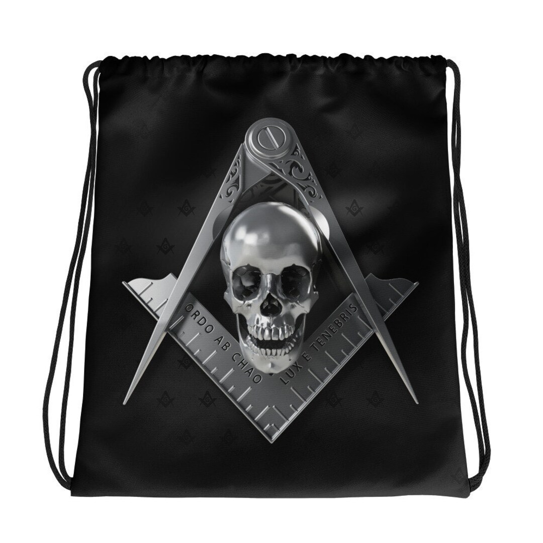 Masonic Bag, Silver Skull Square & Compass, Freemason Bag - Etsy