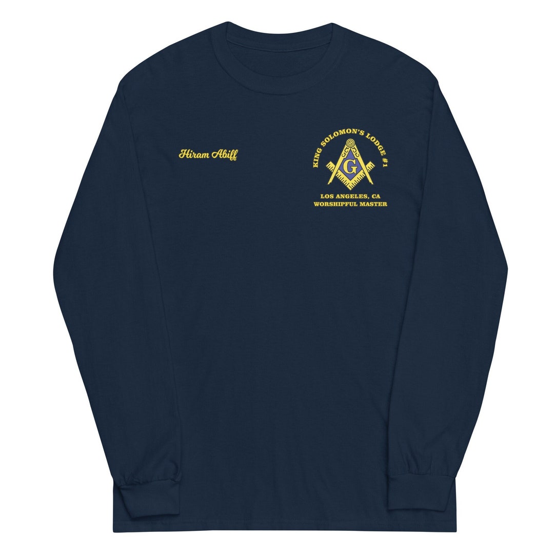 Personalized Masonic Long Sleeve Shirt, Custom Blue Square & Compass ...