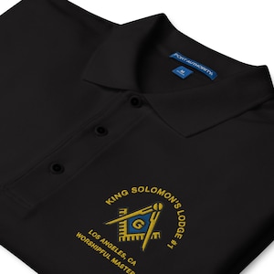 Personalized Masonic Freemason Embroidered Polo - Port Authority® Shirt ...