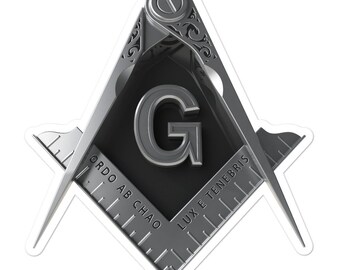 Symbolic Square Compass Masonic Car Emblem Silver & Blue Auto Decal - Etsy