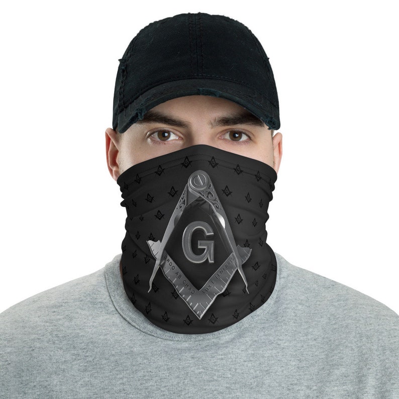 Masonic Freemason Face Mask Face Cover Neck Gaiter Masonic - Etsy