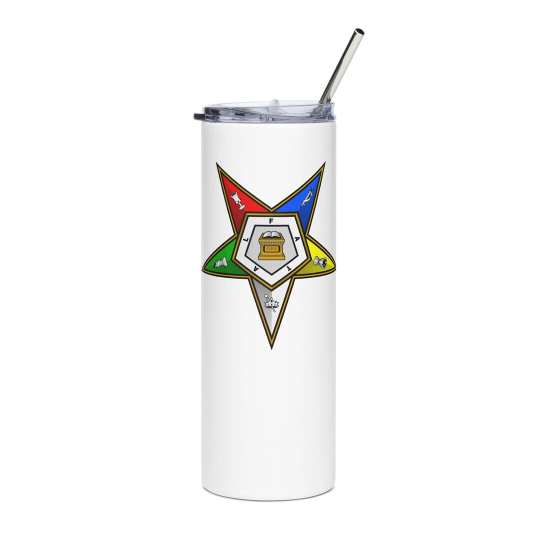 OES Tumbler, Order of the Eastern Star 20 Oz (600 Ml) Stainless Steel ...