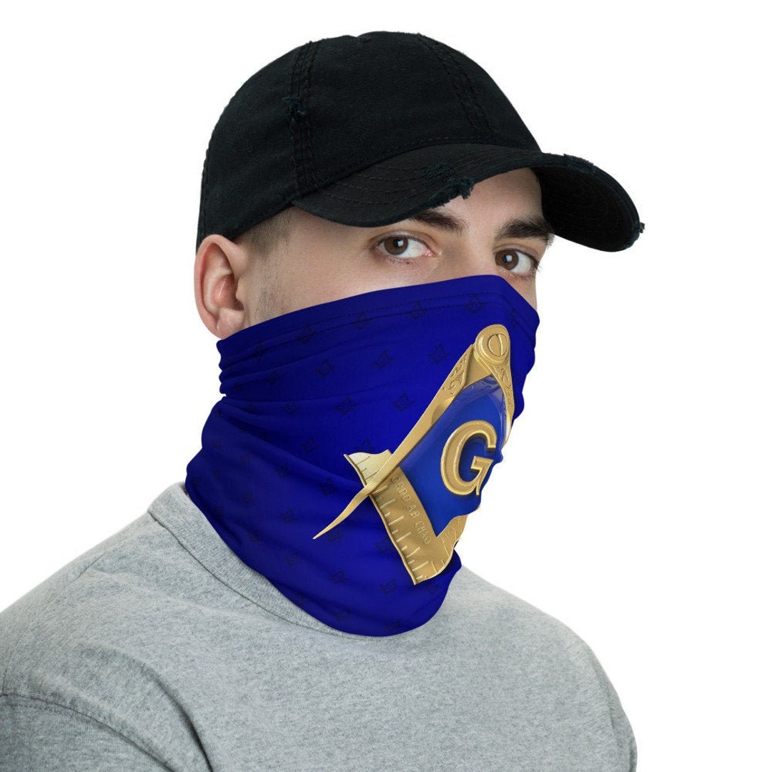 Masonic Freemason Face Mask, Face Cover, Neck Gaiter, Masonic Accessory ...