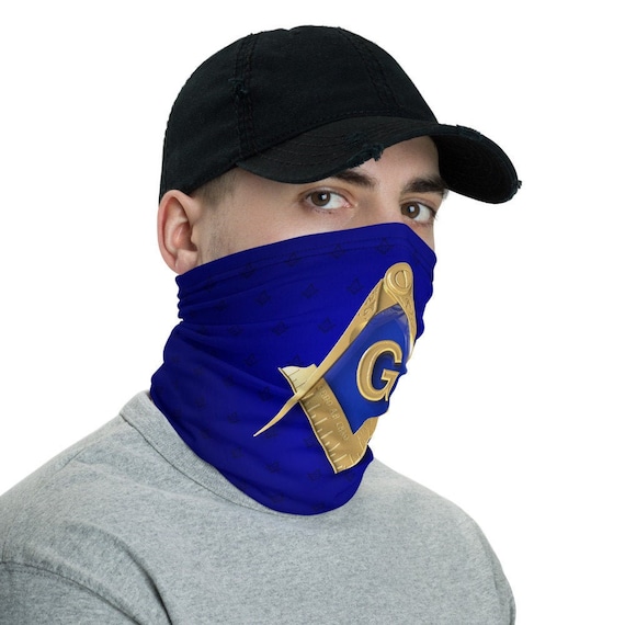 Masonic Freemason Face Mask Face Cover Neck Gaiter Masonic | Etsy