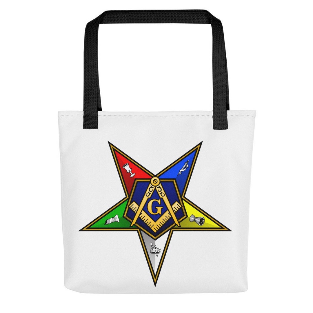 OES Bag, Order of the Eastern Star Masonic Square & Compass Tote Bag ...