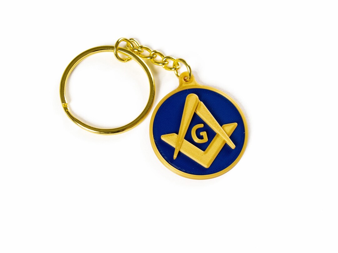 Masonic Freemason Keychain 3D Printed Round - Etsy