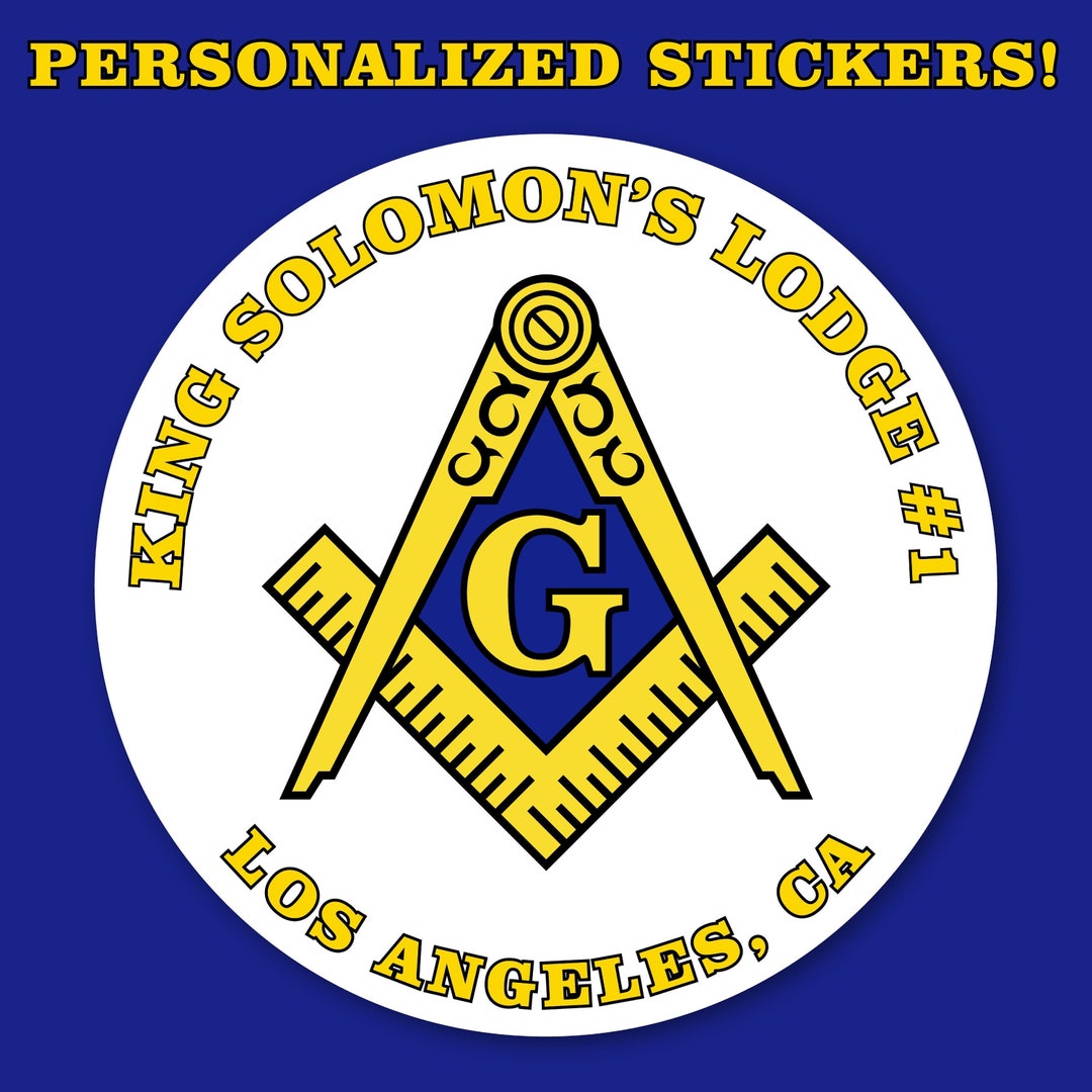 Personalized Masonic Sticker, Custom Freemason Blue Lodge Decal Sticker ...