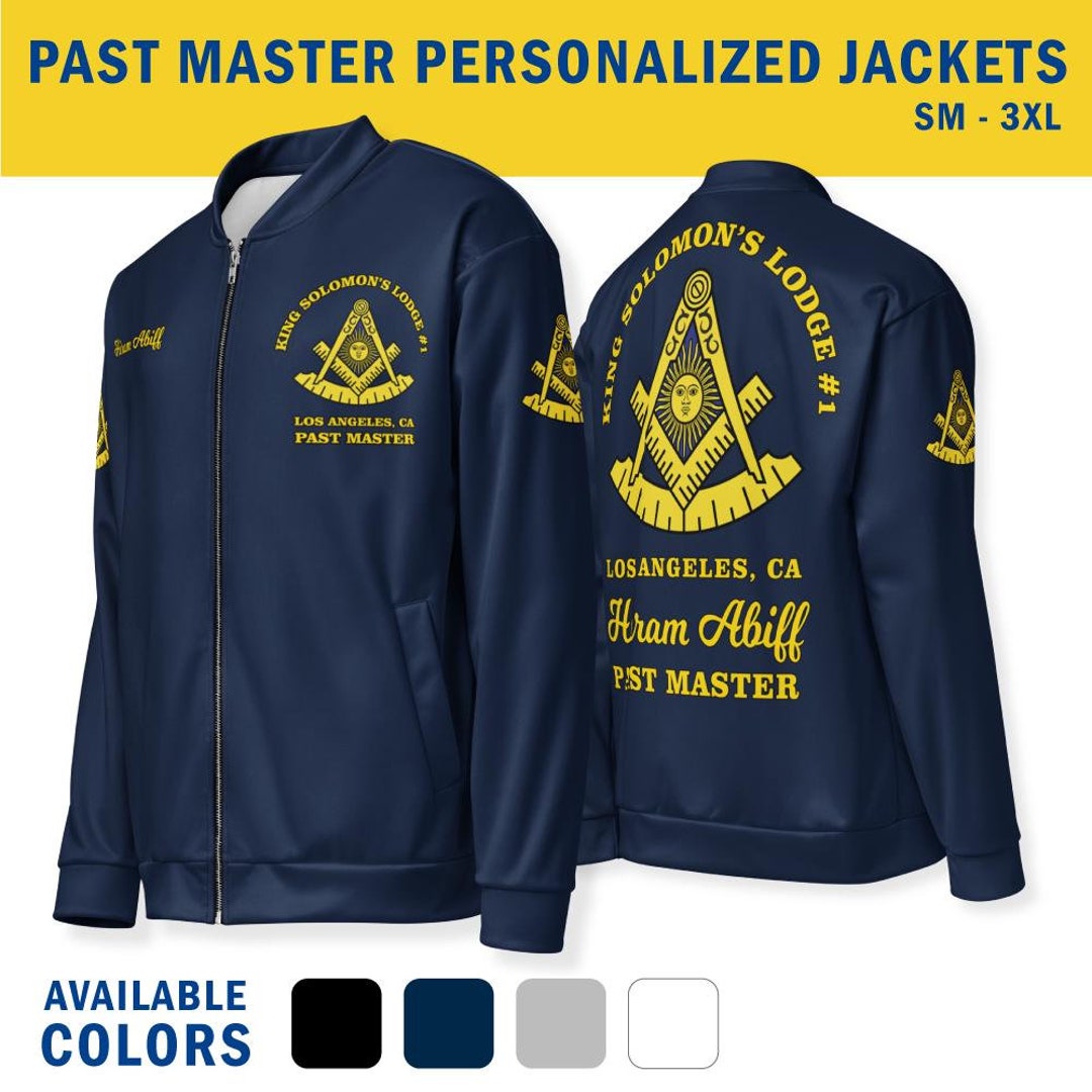 Personalized Masonic Past Master Jacket, Custom Freemason Coat, Front ...