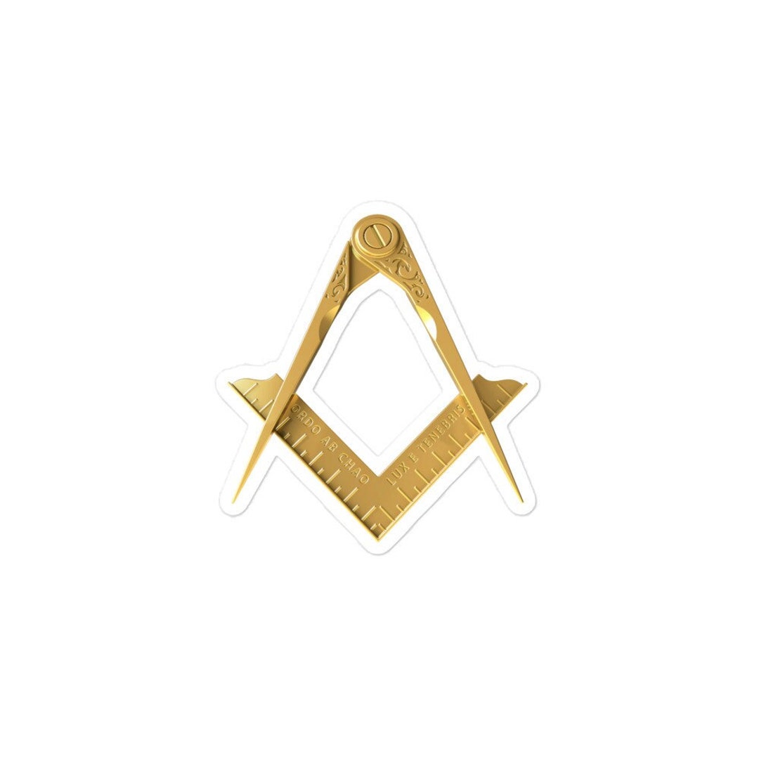 Masonic Square & Compass Sticker, Freemason Sticker Decal Emblem - Etsy