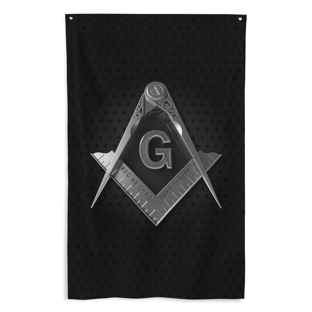 Masonic Freemason Flag Silver Square and Compass - Etsy