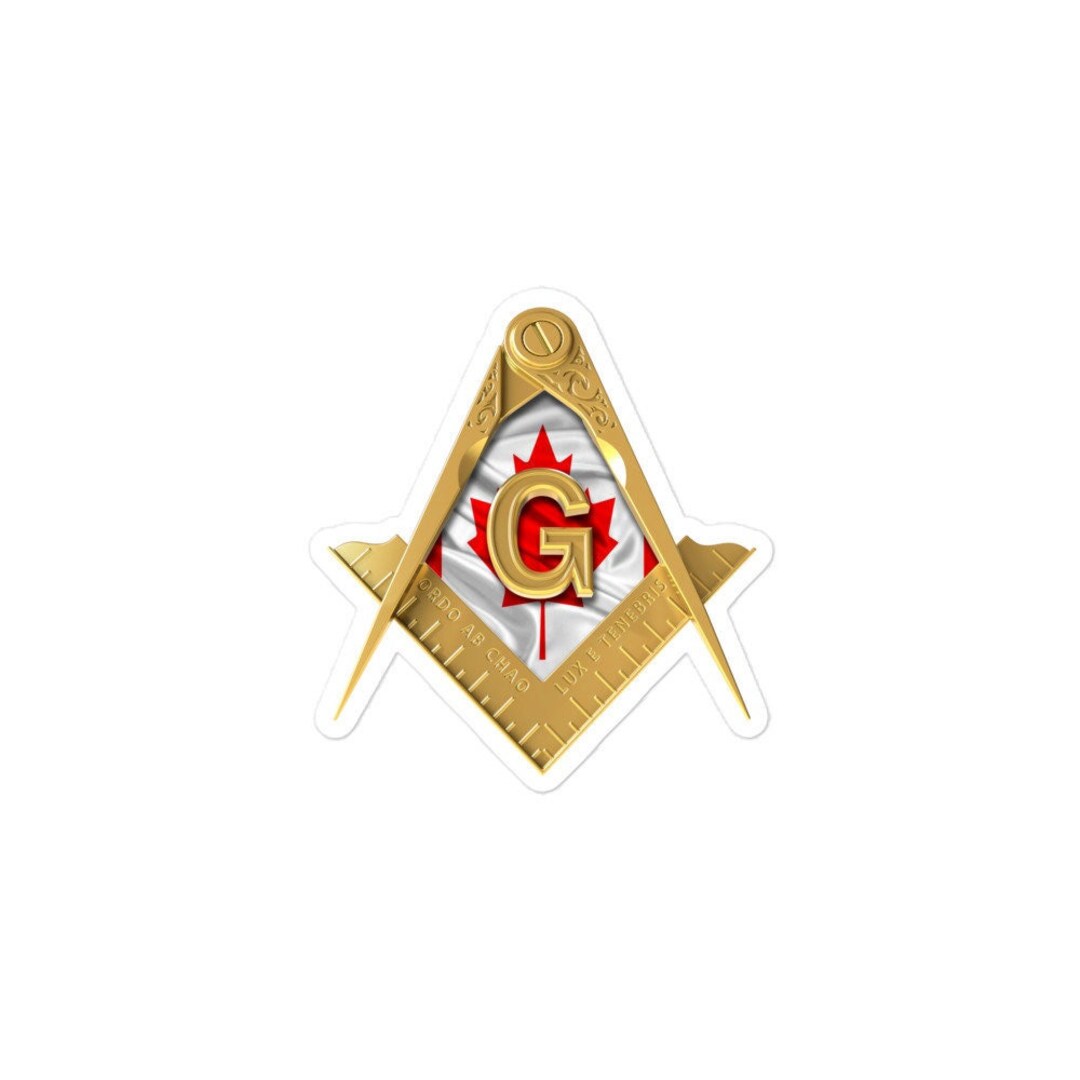 Masonic Canadian Flag Square & Compass Sticker Freemason - Etsy
