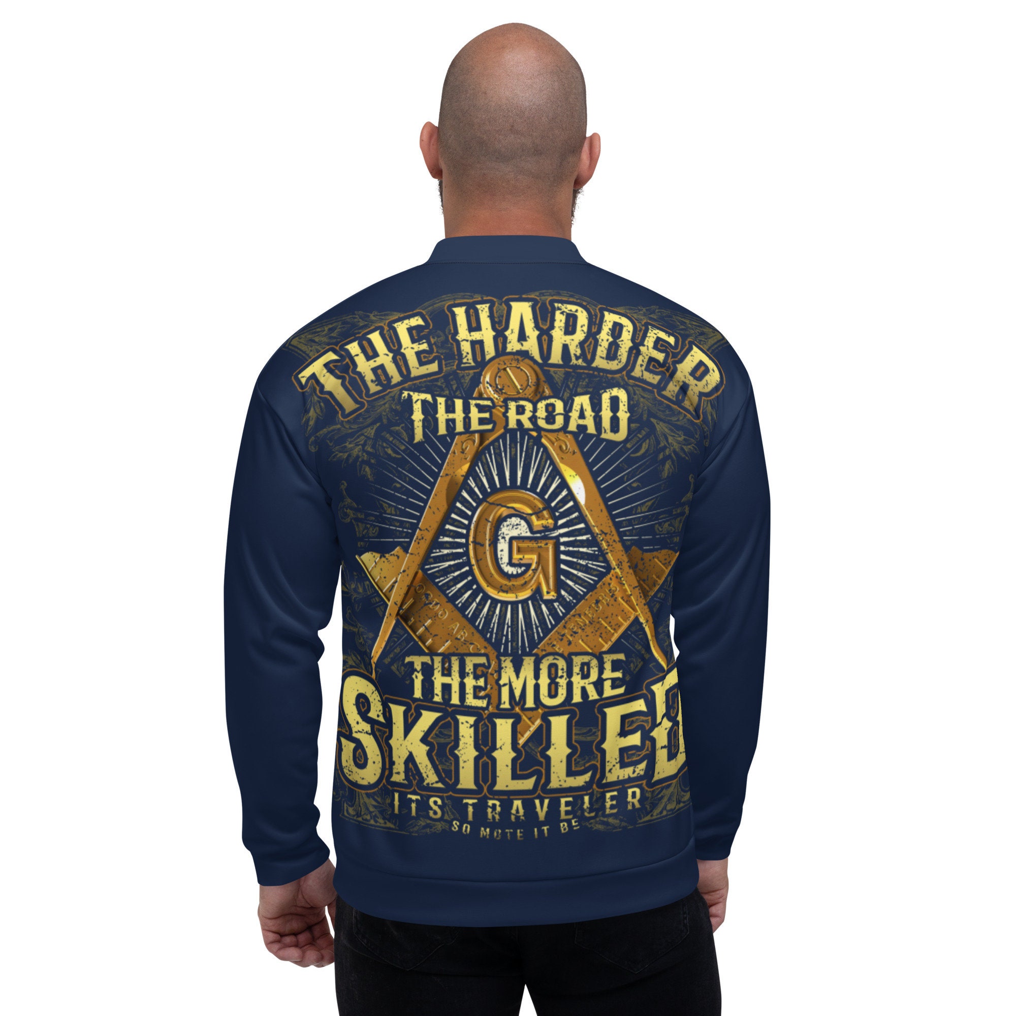 Masonic Bomber Jacket Freemason Bomber Jacket Harder Road - Etsy