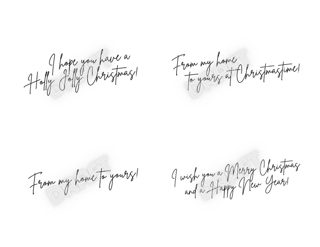 Christmas Inserts for Greeting Cards From Individual 5 - Etsy