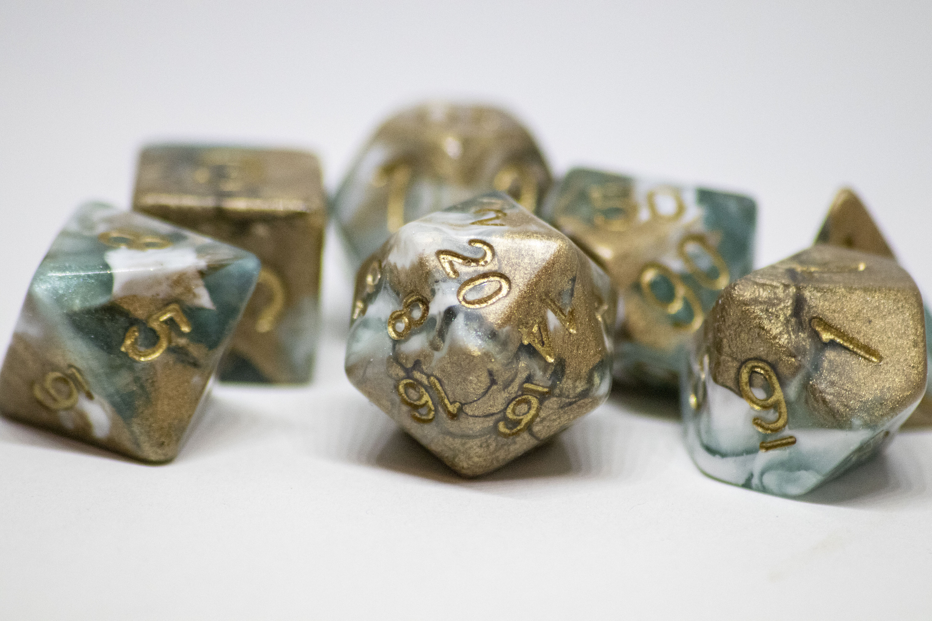 Royal Seastone Dice Set (made to Order) - Etsy