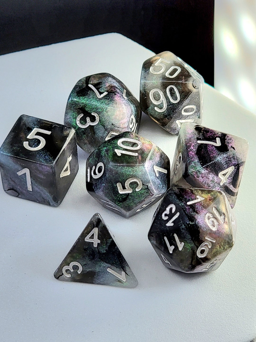 Labradelight Dice Set (made to Order Resin Polyhedral Dice) Round Edged ...