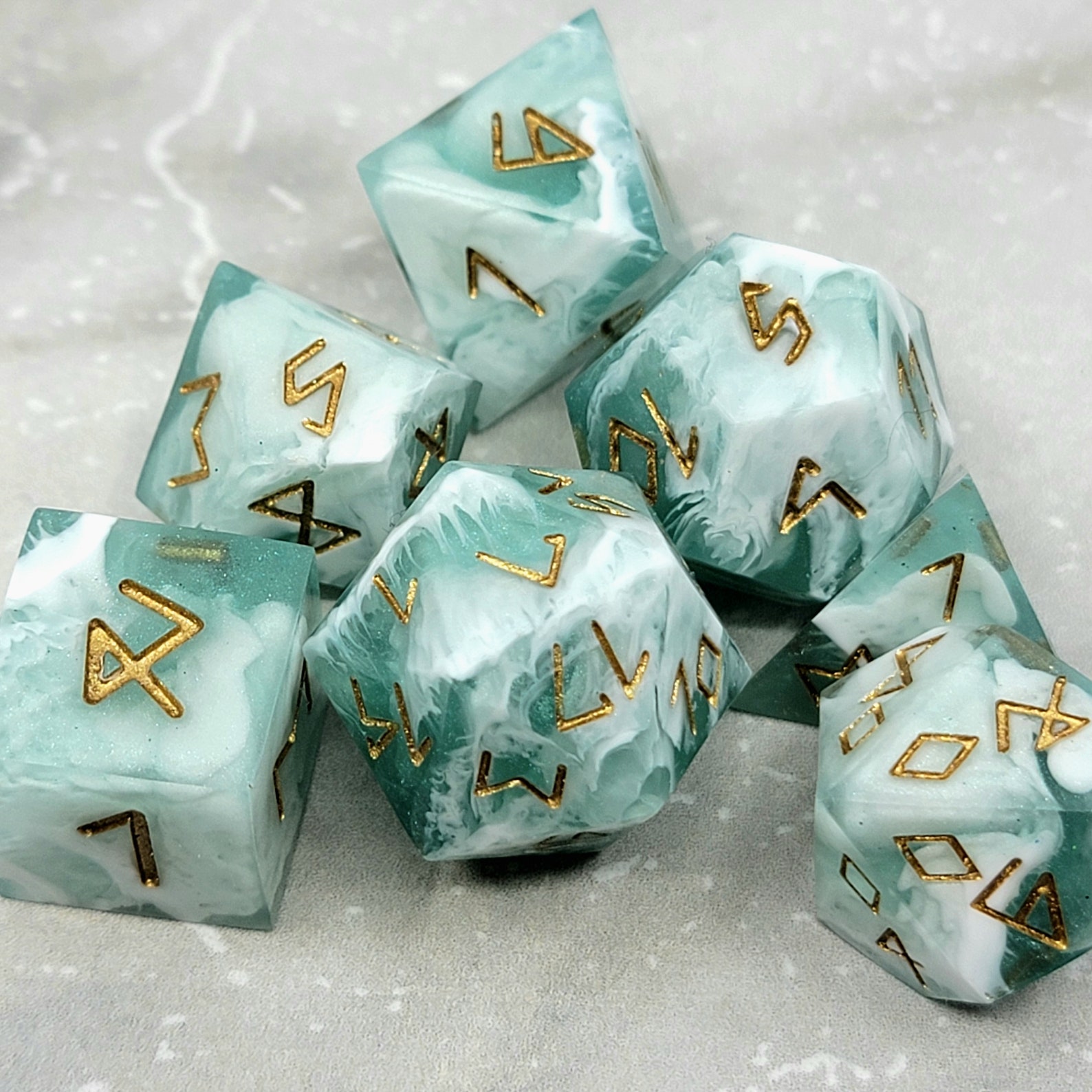 Seastone Dice Set sharp Edged - Etsy