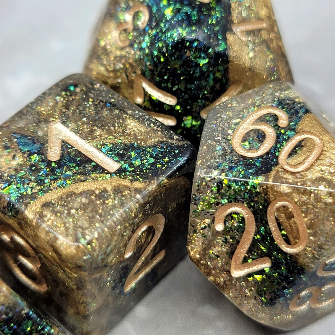 Verdant Victory Dice Set (made to Order) - Etsy