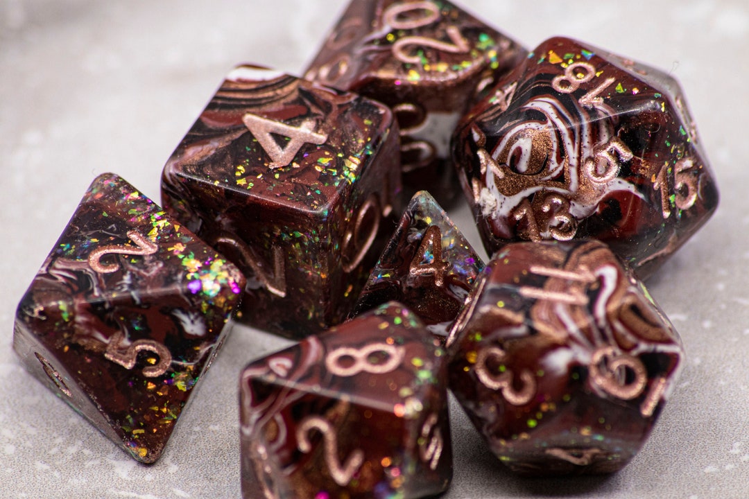 Boulder Opal Dice Set (made to Order Resin Dice) - Etsy