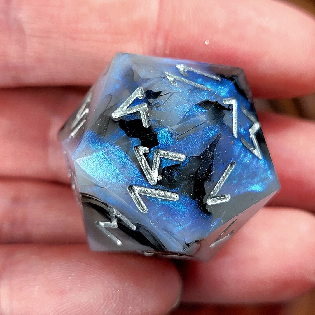 Moonstone Large D20 (25mm) Made to Order Handmade Resin Dice - Etsy
