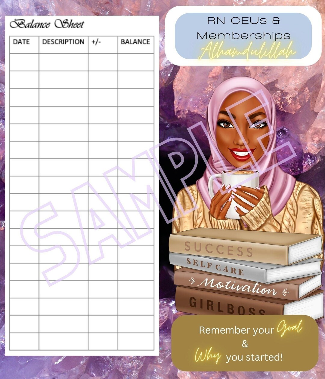 Cash Stuffing Envelopes Muslim Girl and Sayings - Etsy