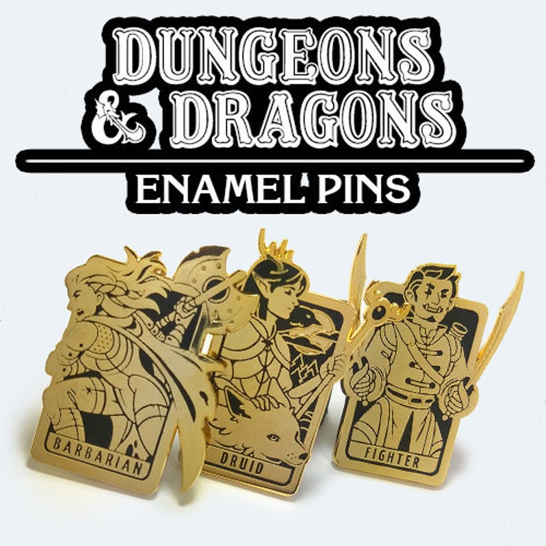 D&D Enamel Pins - Core Classes - Etsy