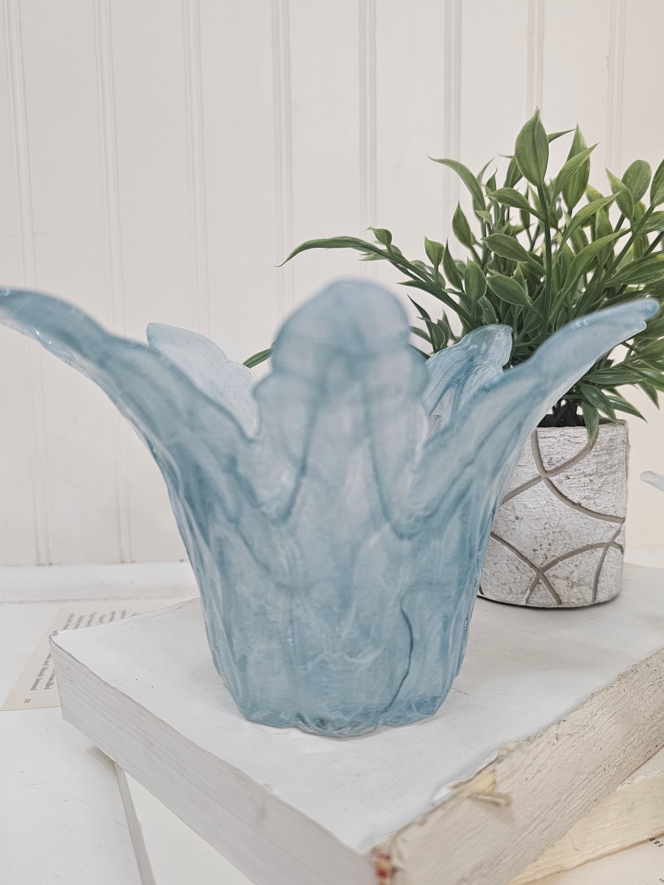 Murano Italy Petal Flower Vintage Glass Vase/votive - Etsy