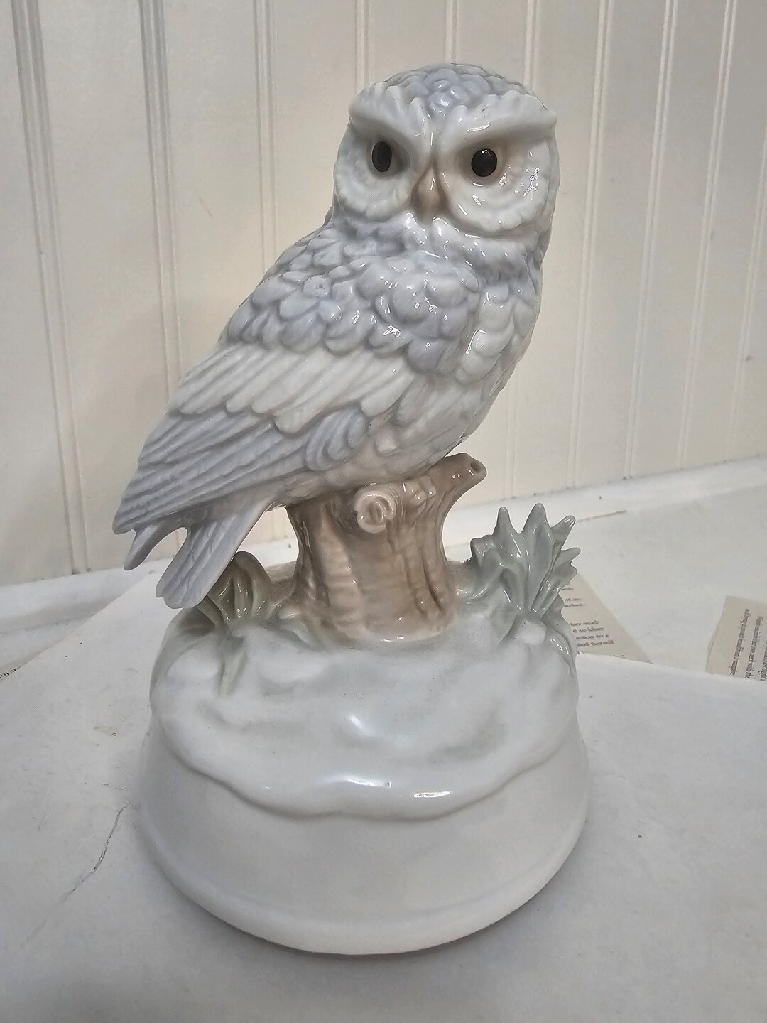 Otagiri White Owl Music Box Plays Autumn Leaves / Vintage - Etsy