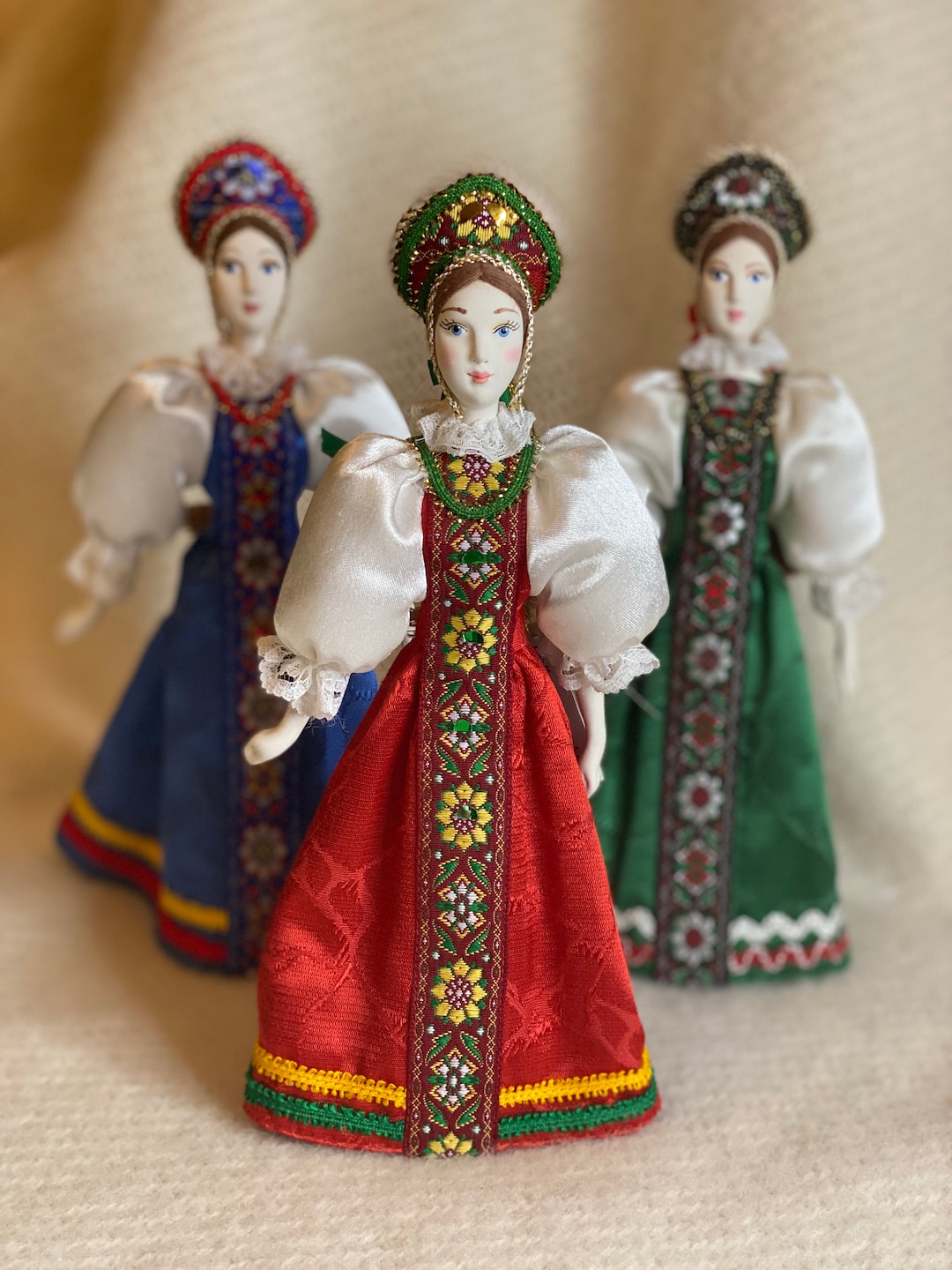 Russian Handmade Figurine, Handmade Porcelain Doll, Russian Traditional ...