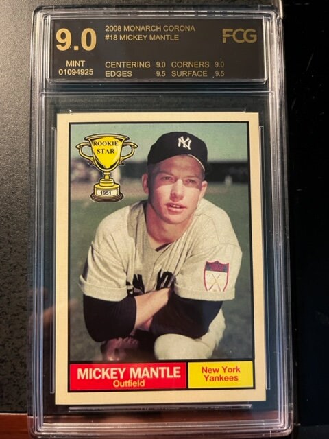 Mickey Mantle Rookie Baseball Card