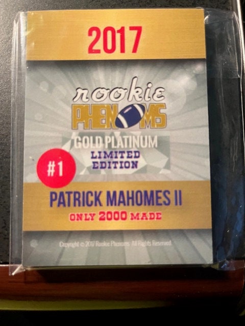Patrick Mahomes Gold Platinum Rookie Card 1 - Etsy