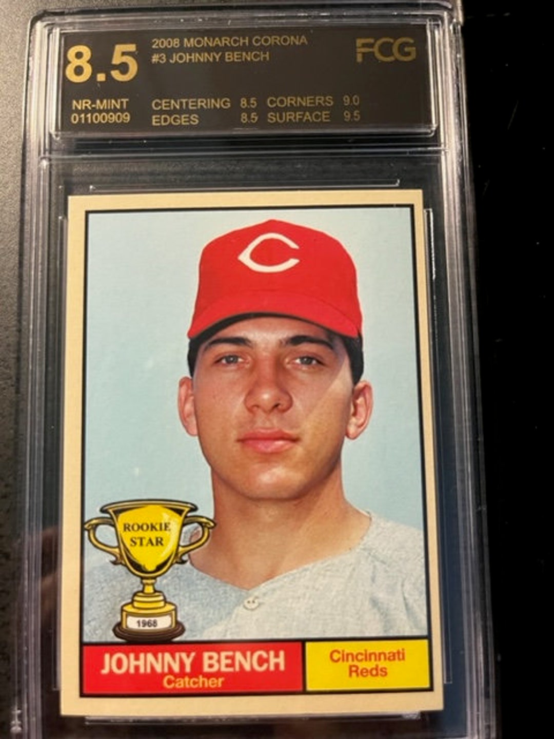Johnny Bench Rookie Star Card, Graded 8.5 - Etsy