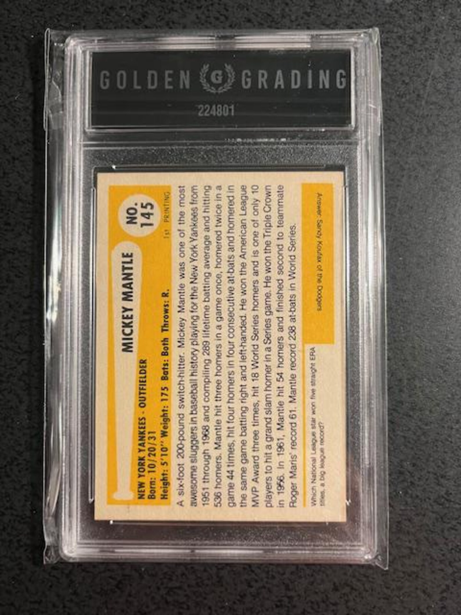 Mickey Mantle, Yankees 1980 TCMA Baseball Immortals Card--graded 8 - Etsy