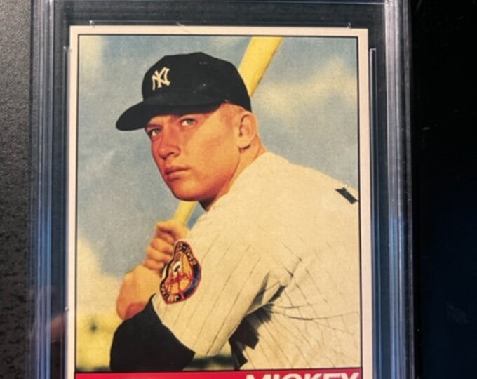 Reduced Price--mickey Mantle "52 Year Baseball Card--graded 9.0 - Etsy
