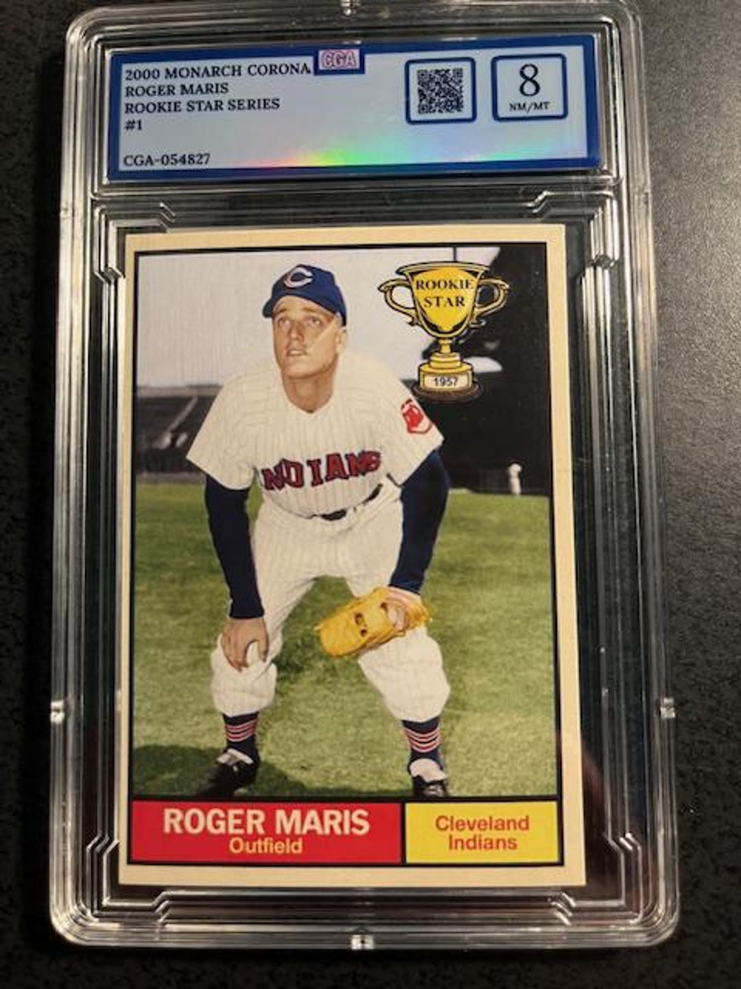 Roger Maris, Indians, Rookie Star Card--graded 8 - Etsy