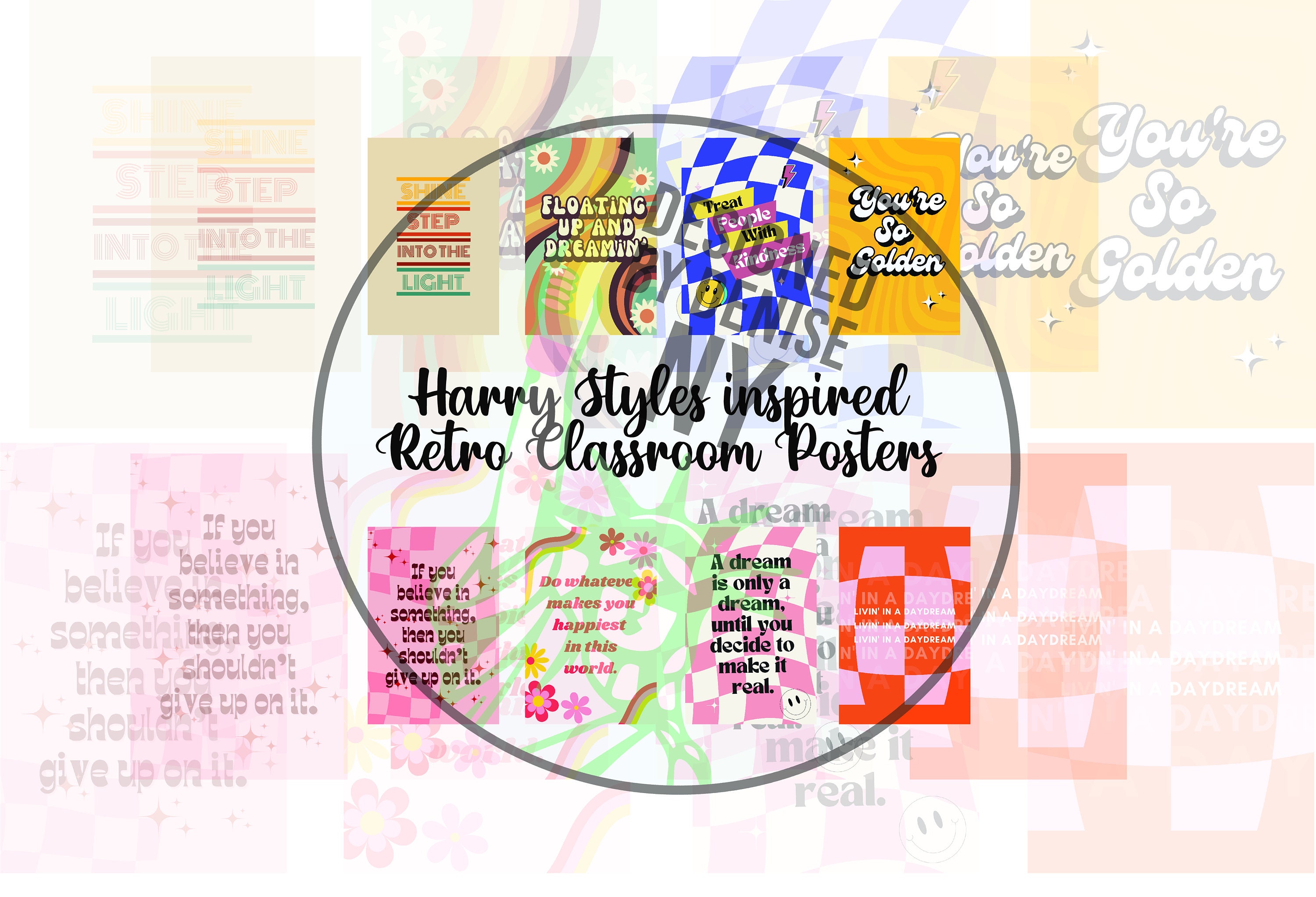 Harry Styles Inspired Retro Posters Digital - Etsy