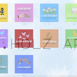 Positive Affirmation Posters 8x8 - Etsy