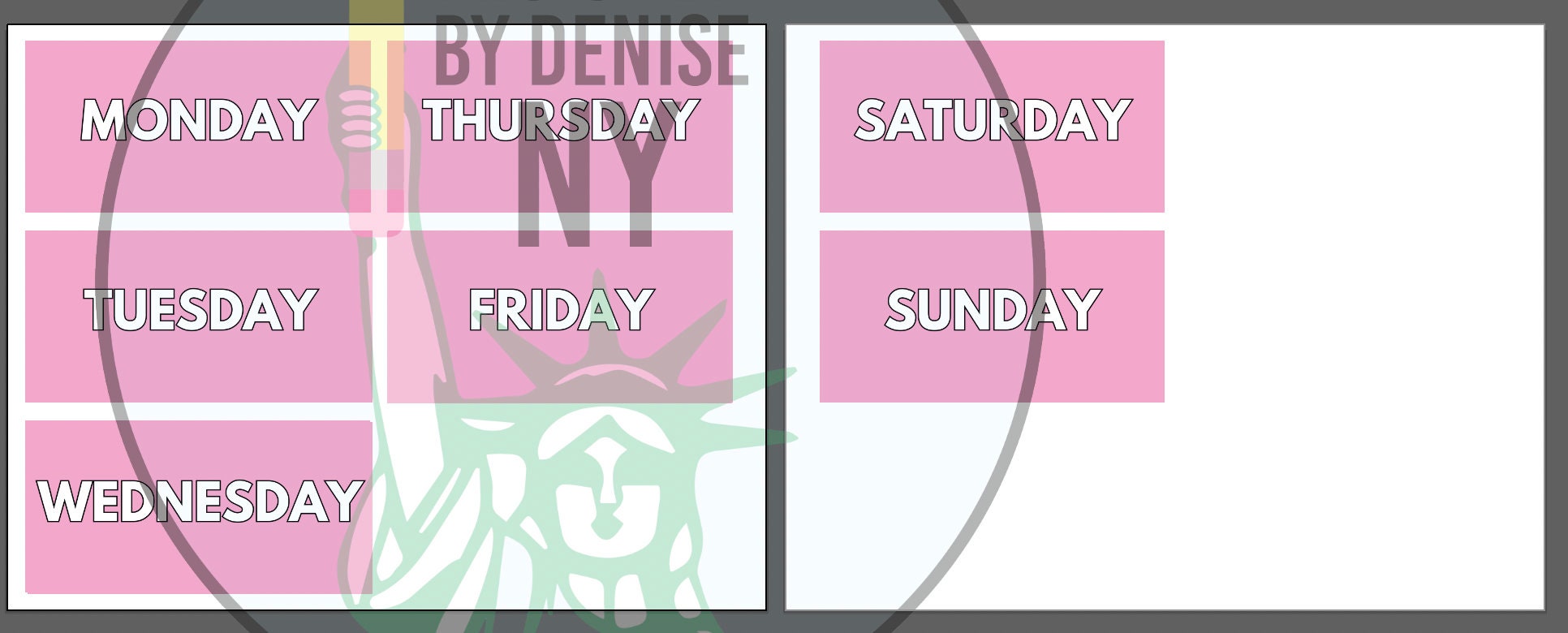 Flip Calendar Digital / Printable Multicolored With White Lettering - Etsy