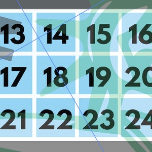 Flip Calendar Digital or Printable Colored Backgrounds With Black ...