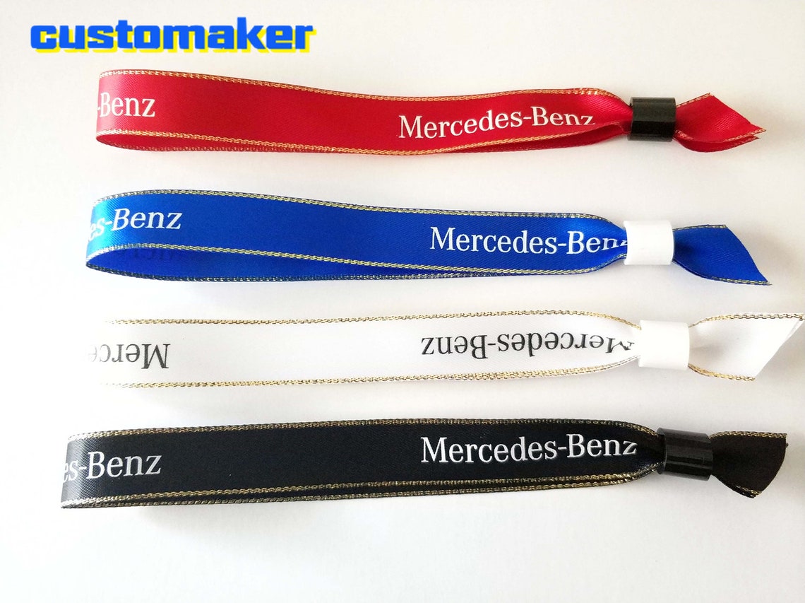 Custom Fabric Wristbands Festival Wedding Favours Fundraiser Invitation ...