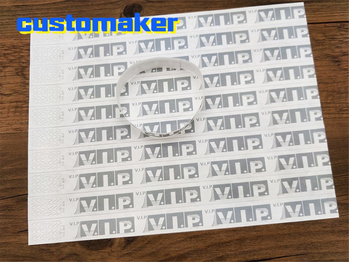 100pcs Pre-printed VIP Wristbands Admission Event Wristbands - Etsy