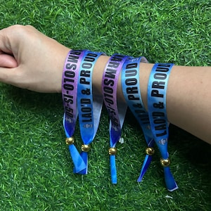 100pcs Handmade Custom Ribbon Satin Wristband Feature Holiday Ribbon ...