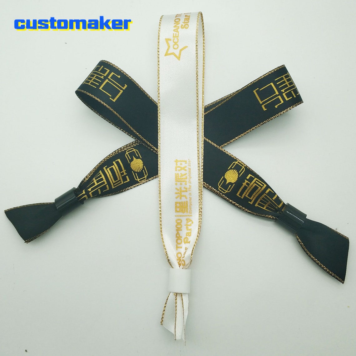 Custom Fabric Wristbands Festival Wedding Favours Fundraiser Invitation ...