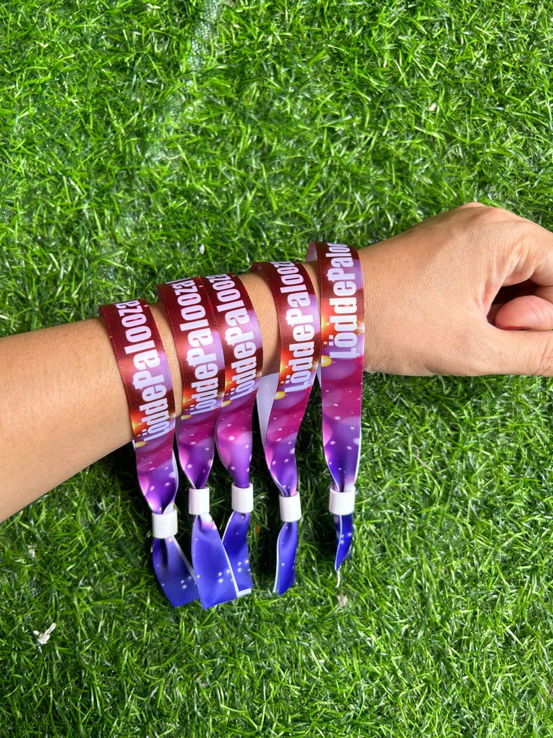 50pcs Sreen Printing Wristbands Custom Made Event Pass Entry Wristband ...