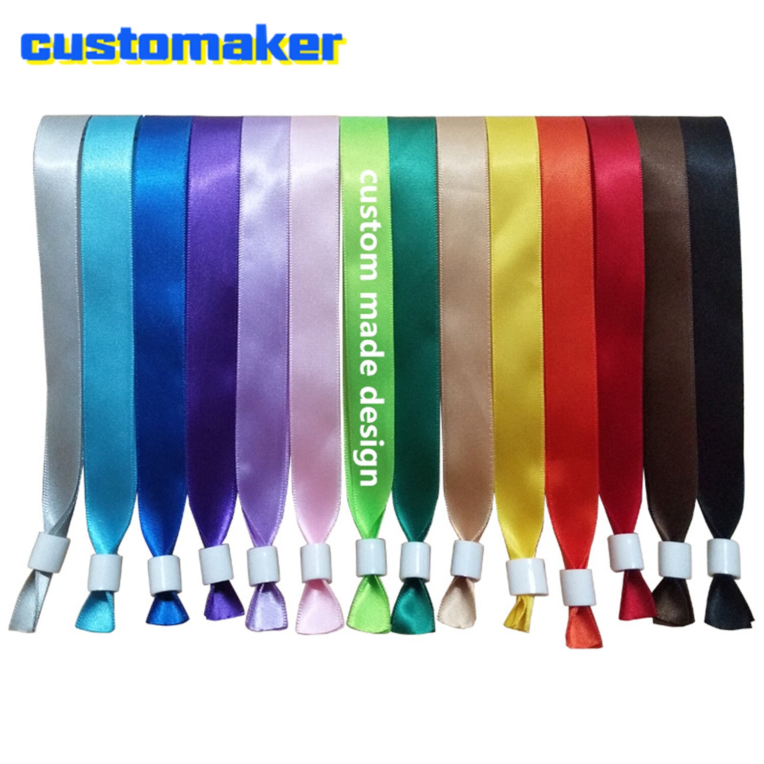 100pcs Custom Cloth Silk VIP Access Wristbands Festival Celebration ...