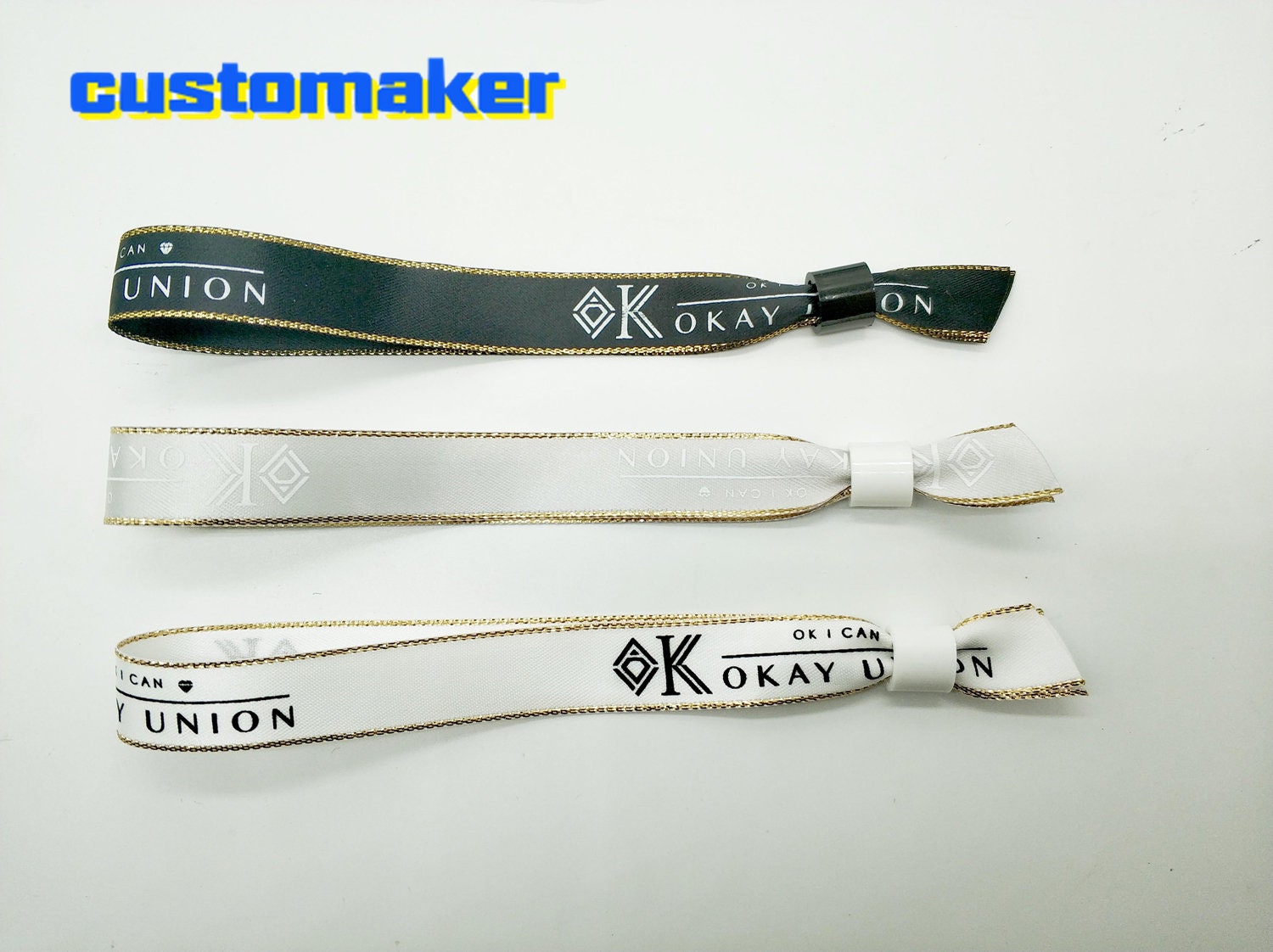 100pcs Custom Cloth Silk VIP Access Wristbands Festival Celebration ...