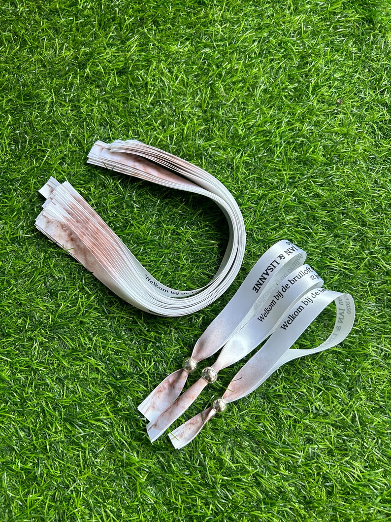 50pcs Sreen Printing Wristbands Custom Made Event Pass Entry Wristband ...